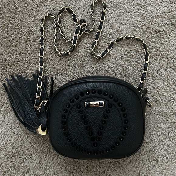 Valentino By Mario Valentino | Bags | Valentino Nina Rock Black Leather ...